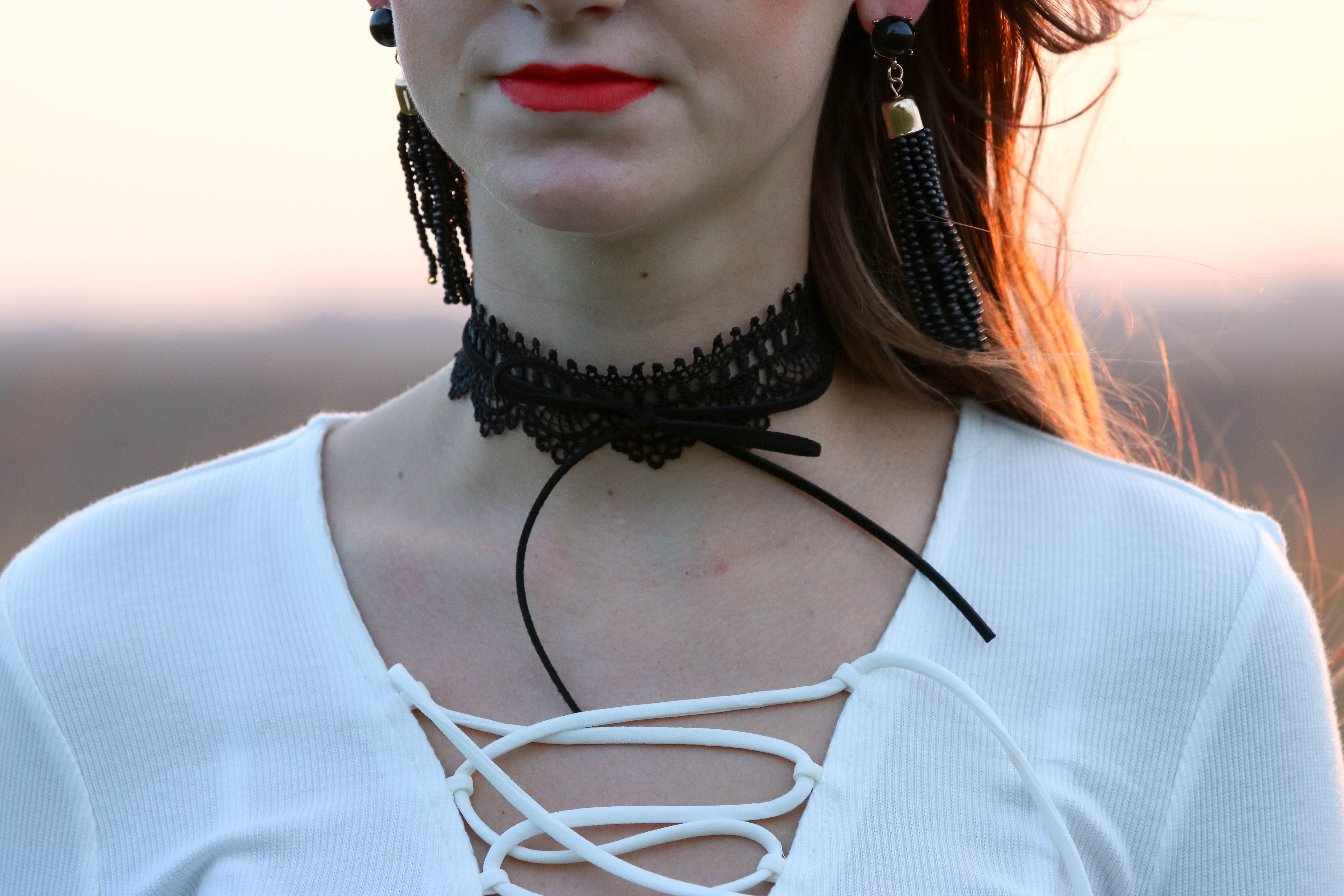 Lace Up Top + Suede Skirt - For The Love Of Glitter