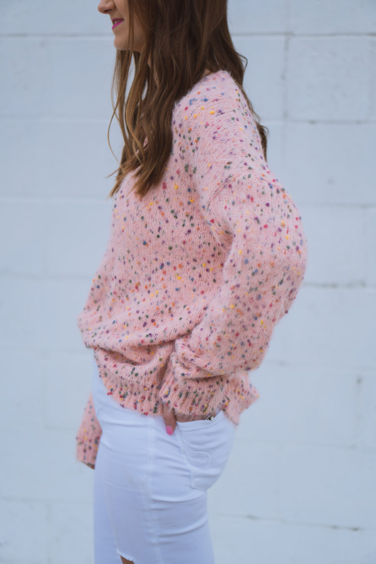 Light Pink Fuzzy Sweater - For The Love Of Glitter